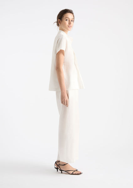 Mela Purdie Pure Linen Straw Pleat Shell – Khlassik